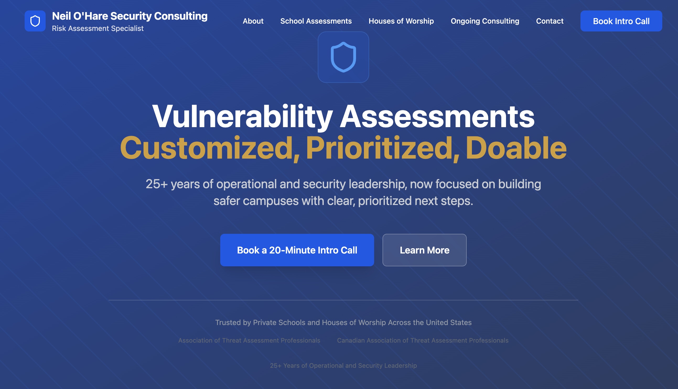 Campus Security Risk & Vulnerability Assessments | Neil O'Hare Security Consulting